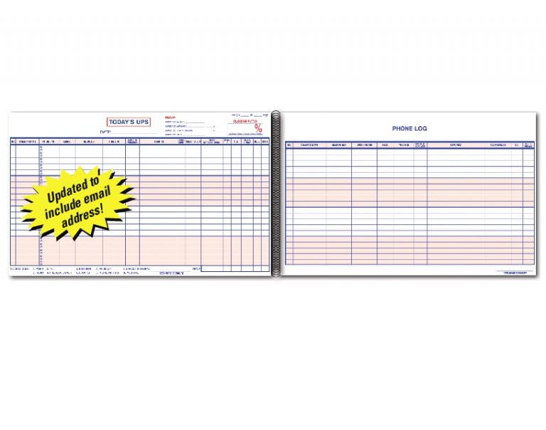 UPS Log Book / Custom Log - Auto Tech & Niles Marketing LLC