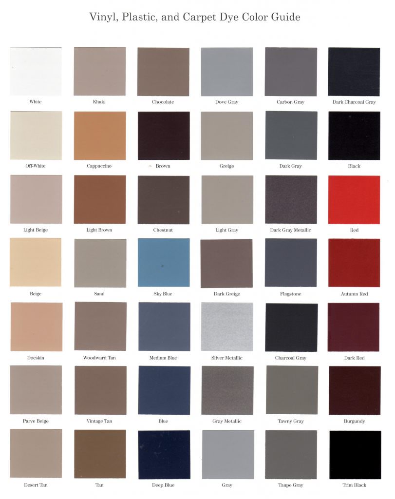 Vinyl Plastic & Carpet Dye - Auto Tech & Niles Marketing LLC