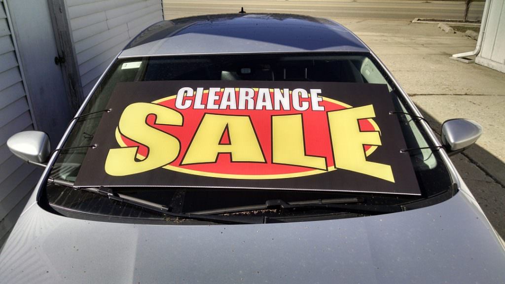 Custom Coroplast Windshield Signs - Auto Tech & Niles Marketing LLC