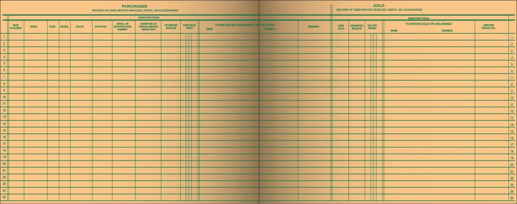 Police Book - Auto Tech & Niles Marketing LLC